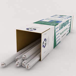 Fluorescent Light Bulb Recycling Boxes
